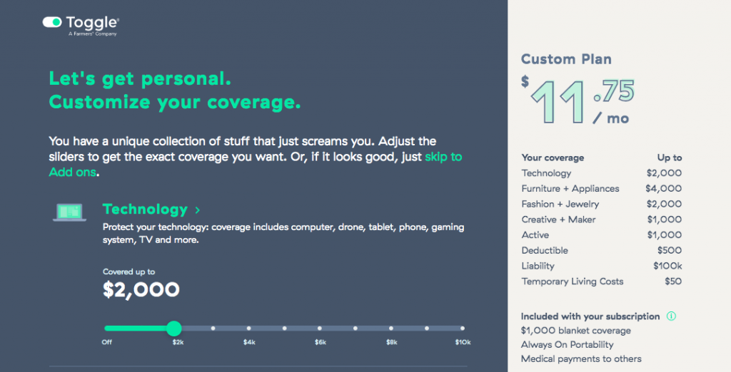 Toggle Renters Insurance Review: Pros & Cons, Pricing, and Features